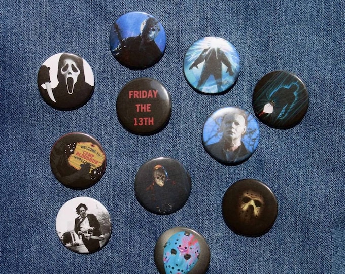 Horror Movie/horror Character Pins (singles) - Etsy