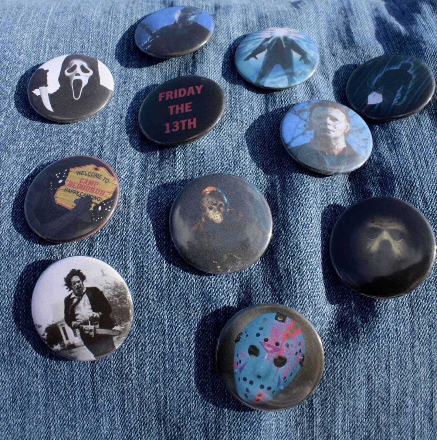Horror Movie/horror Character Pins (singles) - Etsy