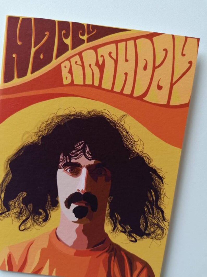 Happy Birthday. Frank Zappa. Greetings Card. Psychedelic. - Etsy