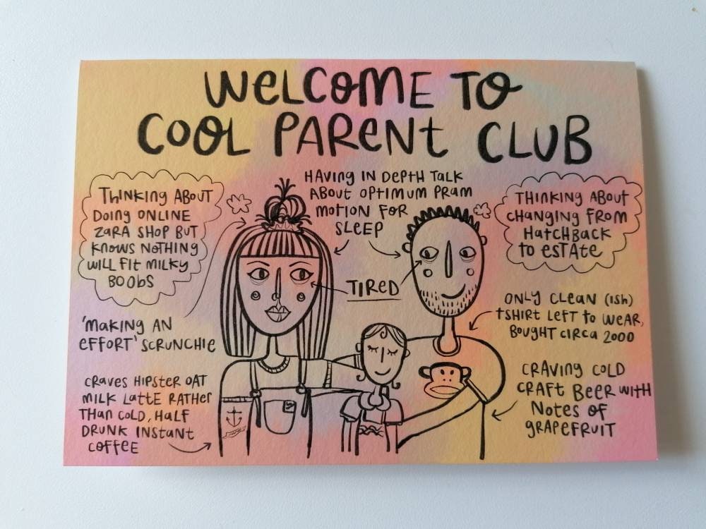 New Parent Card. Cool Parents. Baby Shower Card. Expecting Parents Card ...