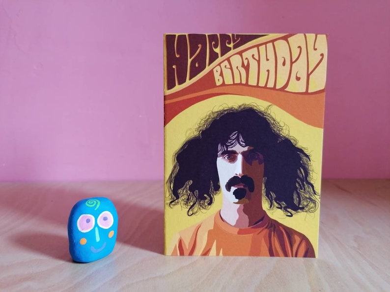 Happy Birthday. Frank Zappa. Greetings Card. Psychedelic. Music Icon ...