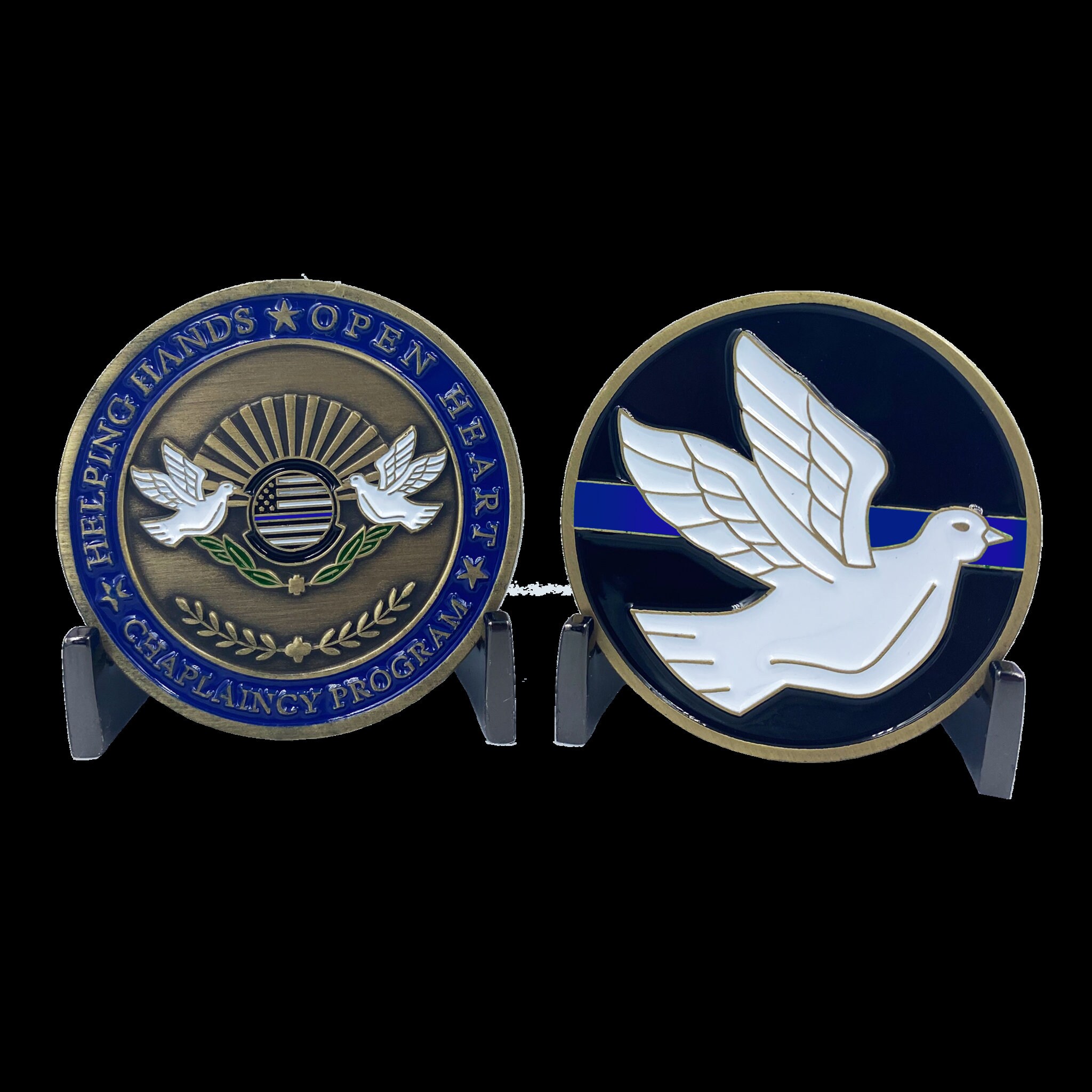 thin-blue-line-chaplain-challenge-coin-chaplaincy-police-etsy