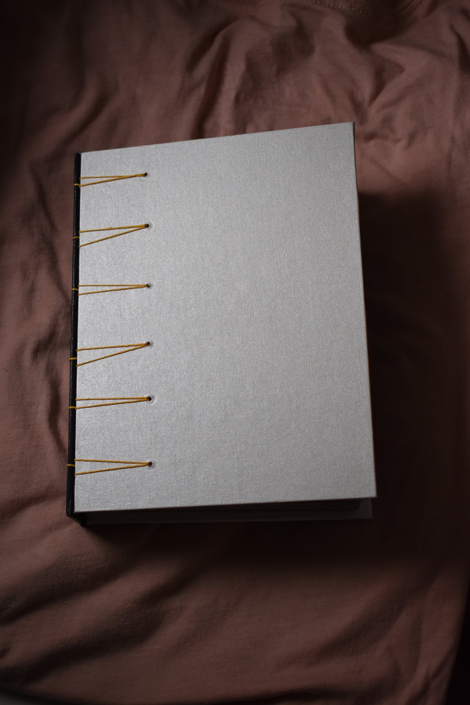 Secret Belgian binding blank journal with light grey paper