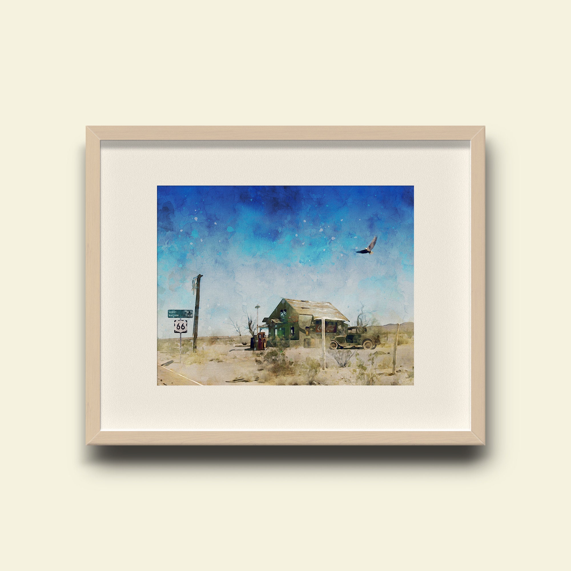 Route 66 Digital Print Bundle, Watercolour, Gifts, Americana - Etsy