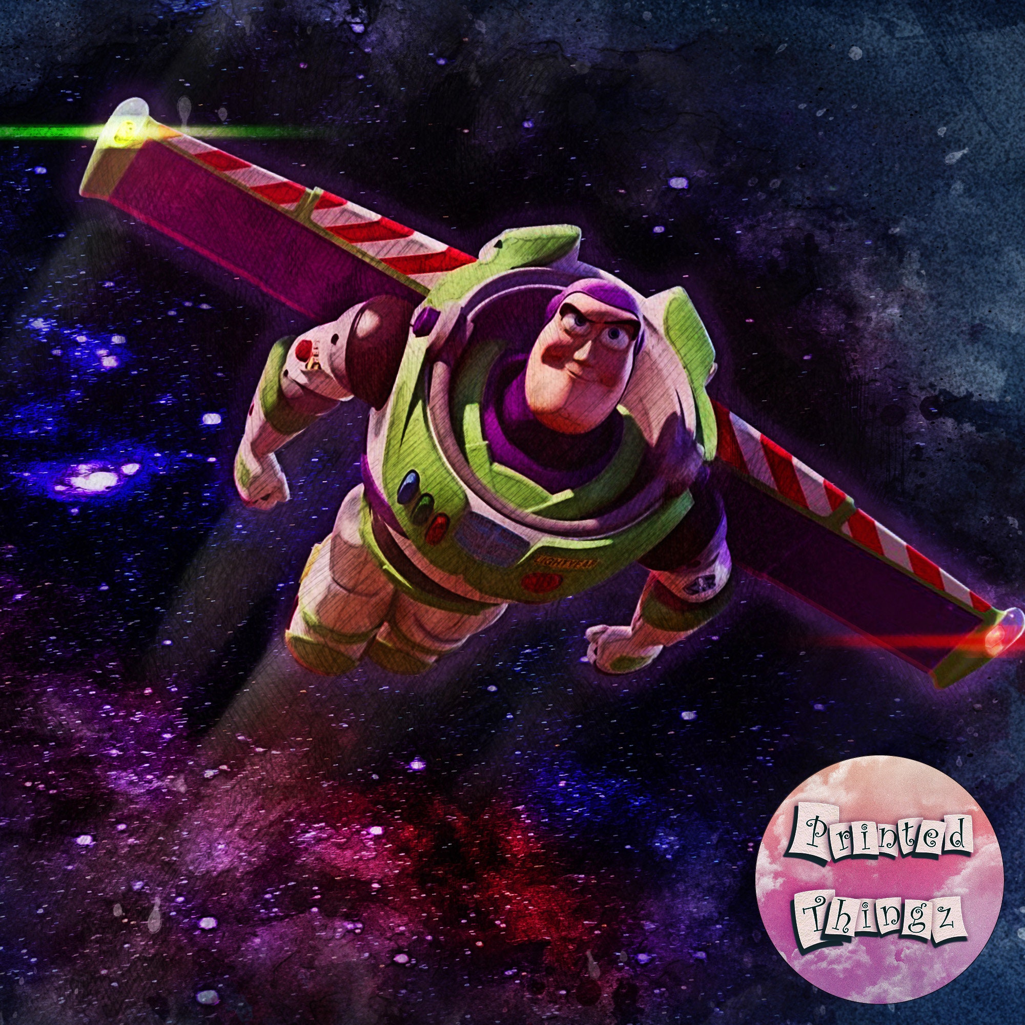 Buzz in Space. Digital Download Digital Art Toy Story - Etsy