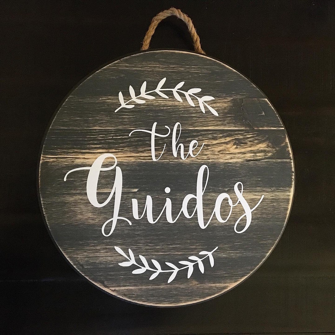 Round Wood Door Sign, Round Wood Sign, Wood Sign, Home Decor, Home Sign ...