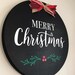 Round Wood Merry Christmas Sign, Rustic Christmas Sign, Christmas Decor ...