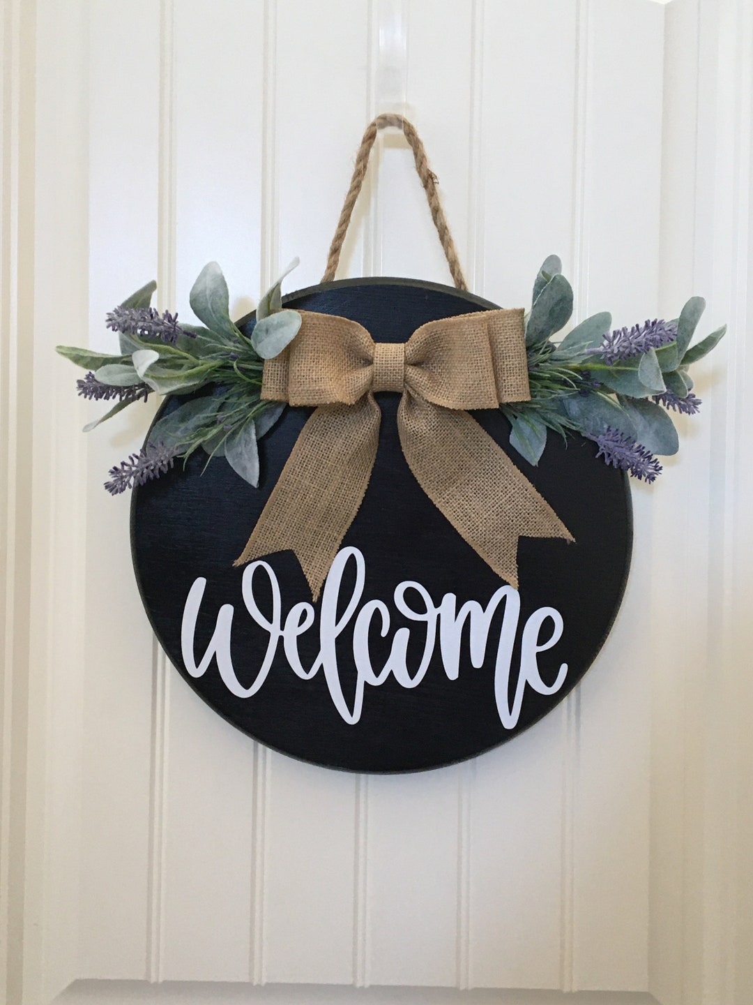 Personalized Door Hanger, Welcome Sign, Custom Name Door Sign, Front ...