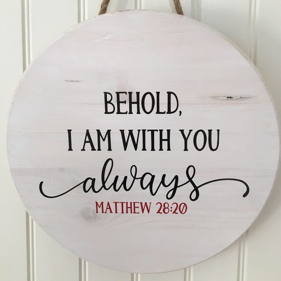 Round Wood Door Sign Round Wood Sign Bible Verse Sign - Etsy