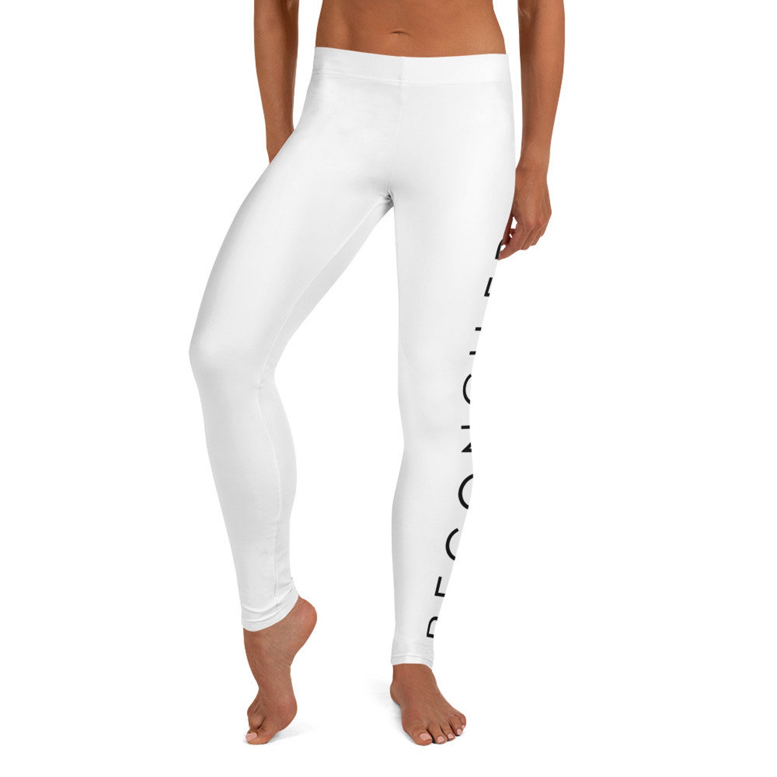 Reconciled | Text on Legging | Words on Pants | Script Yoga Pants ...