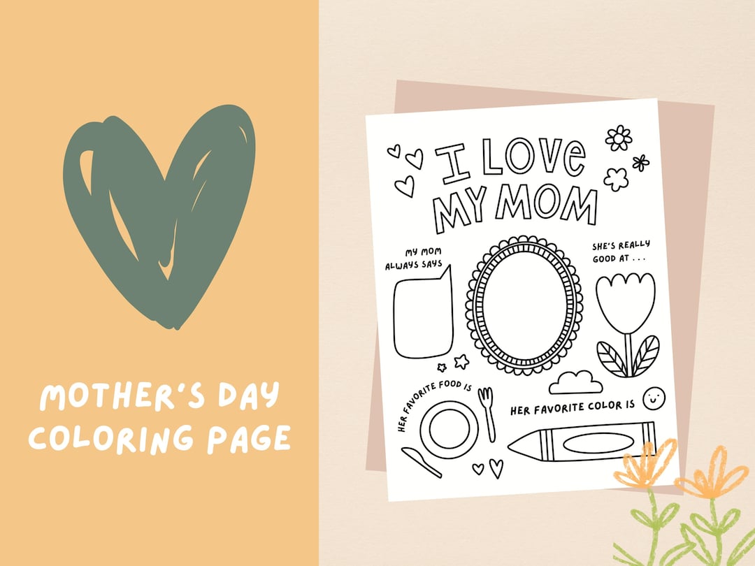 Mother's Day Coloring Page Printable – Instant Download | Fun ...