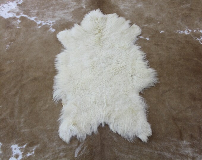 Goat Hide Rug White Real Animal Fur Hide Rug Cute Rug Accent - Etsy