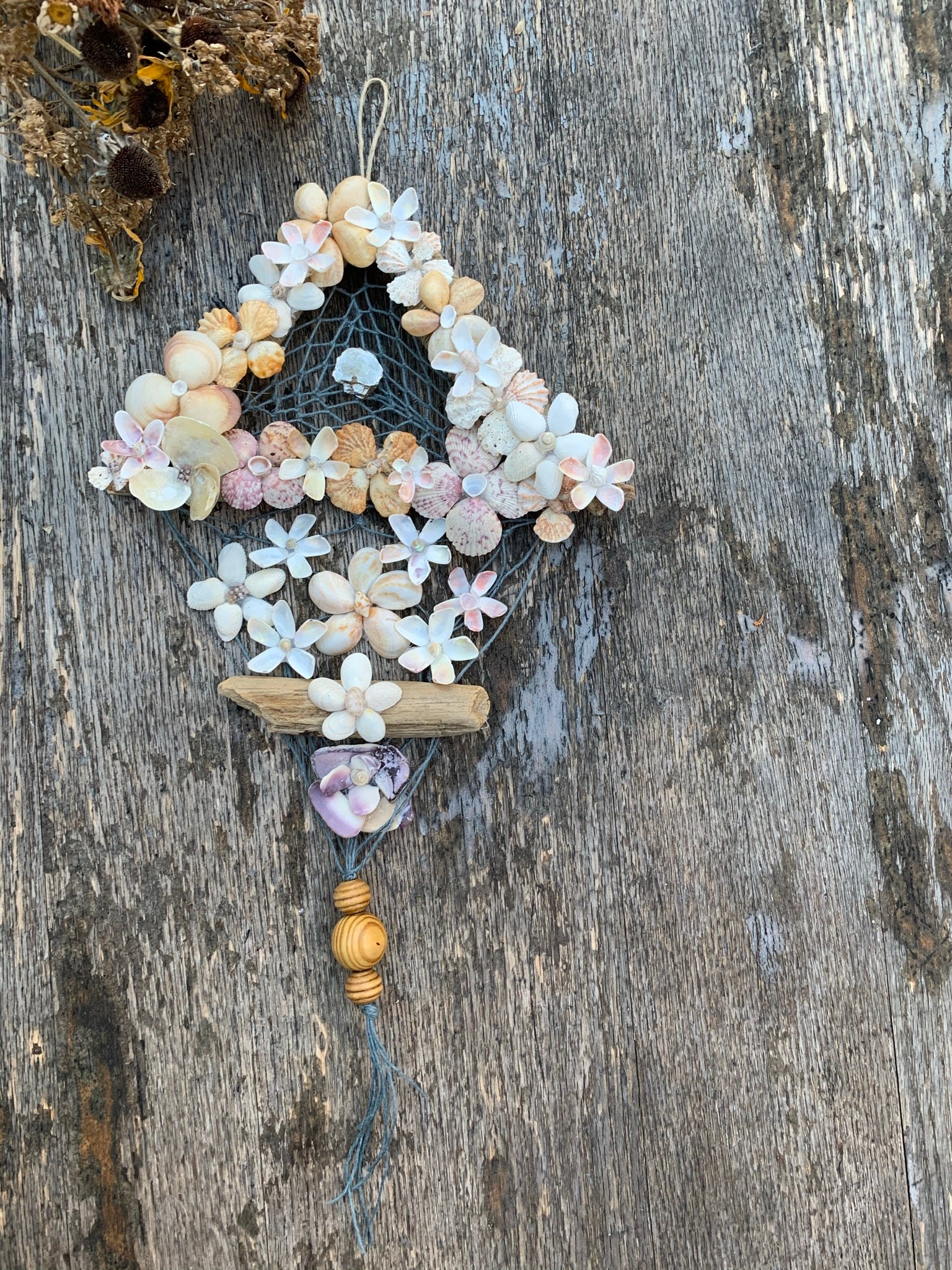 Shell Flower Wall Hanging - Etsy