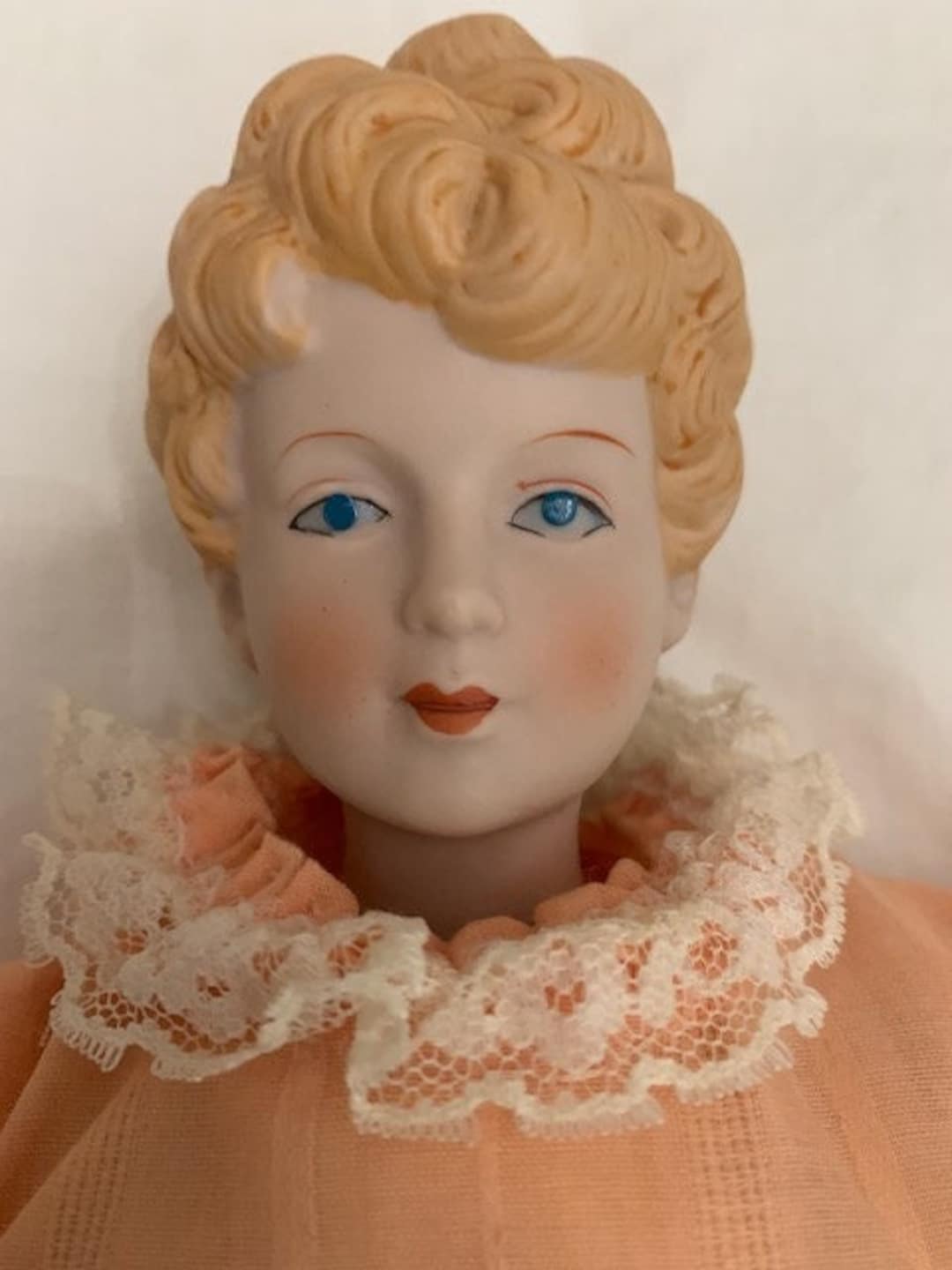 Porcelain Bisque Doll by Shackman Made in Japan 19 Inch Doll Layered ...