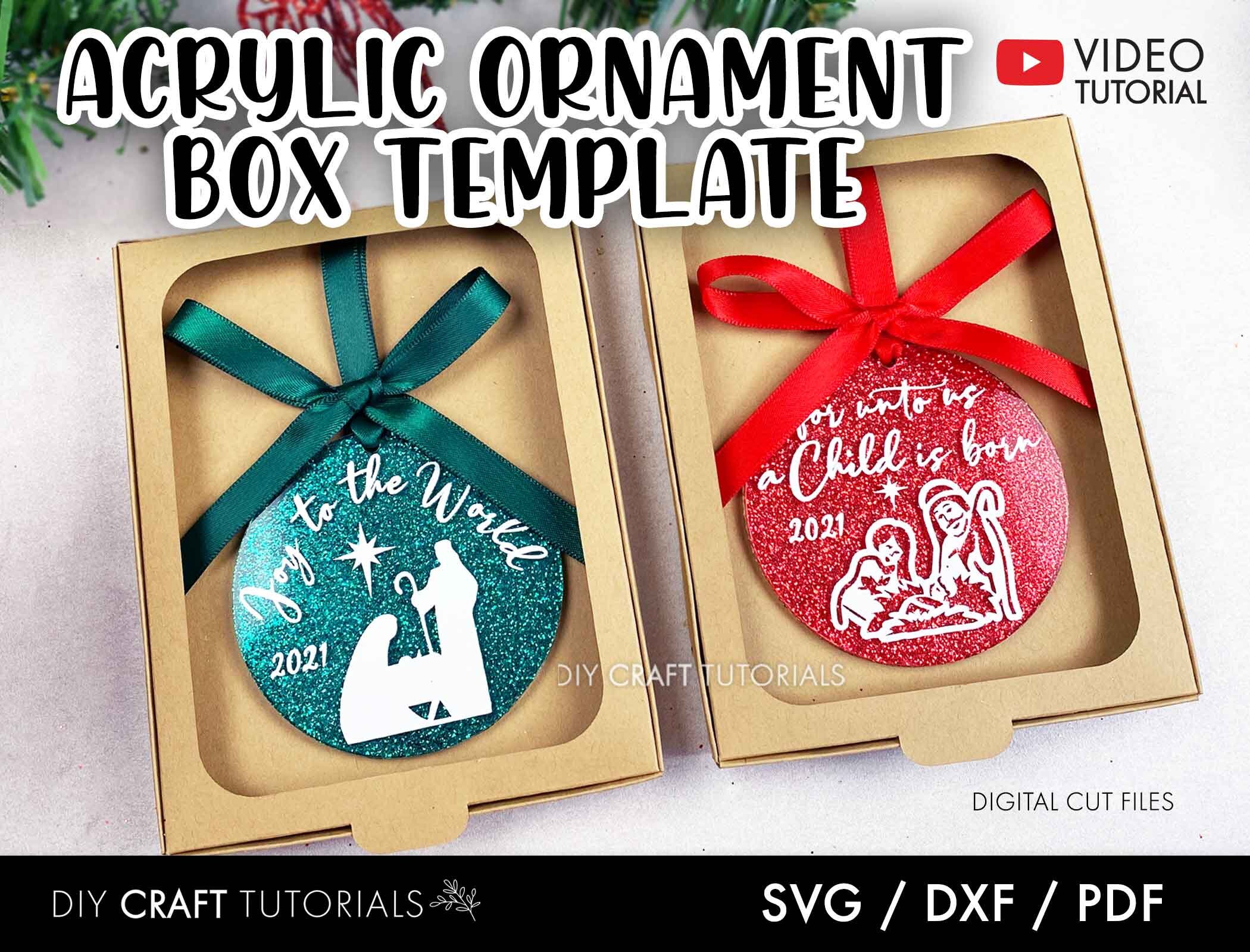 Acrylic Ornament Box Svg Gift Box Svg Ornament Gift Box Svg | Etsy
