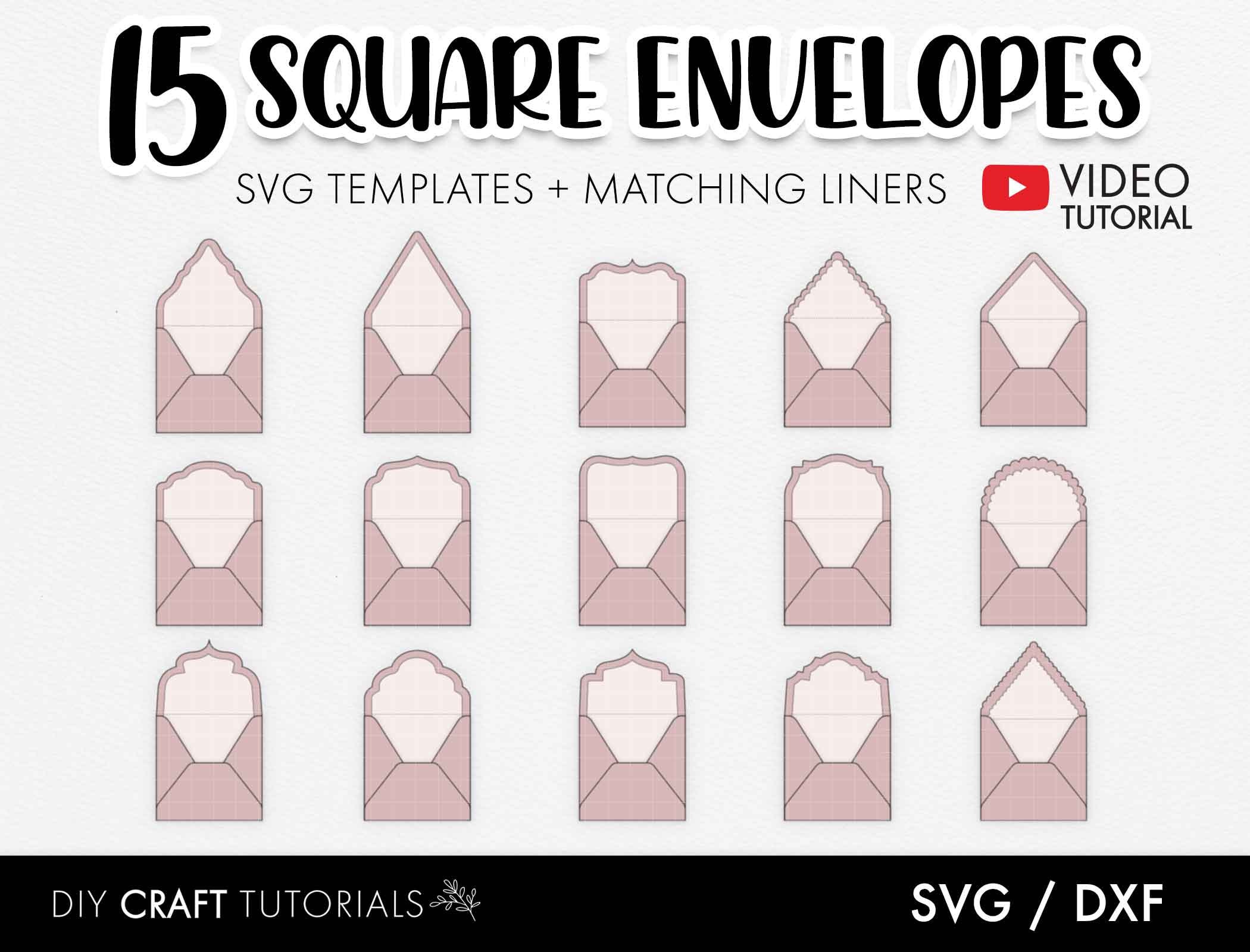 Square Envelope SVG Templates 2 Sizes Envelope Template - Etsy