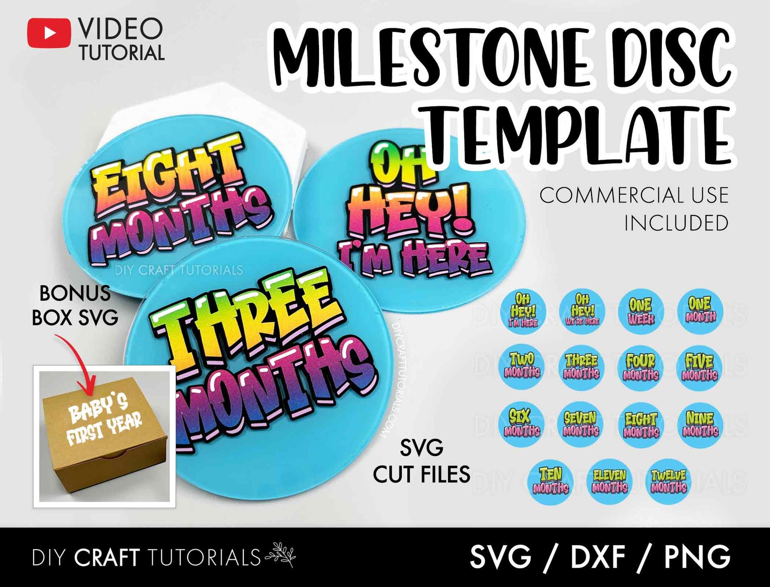 Monthly Milestone Svg Milestone Discs Svg Baby Milestone - Etsy Australia