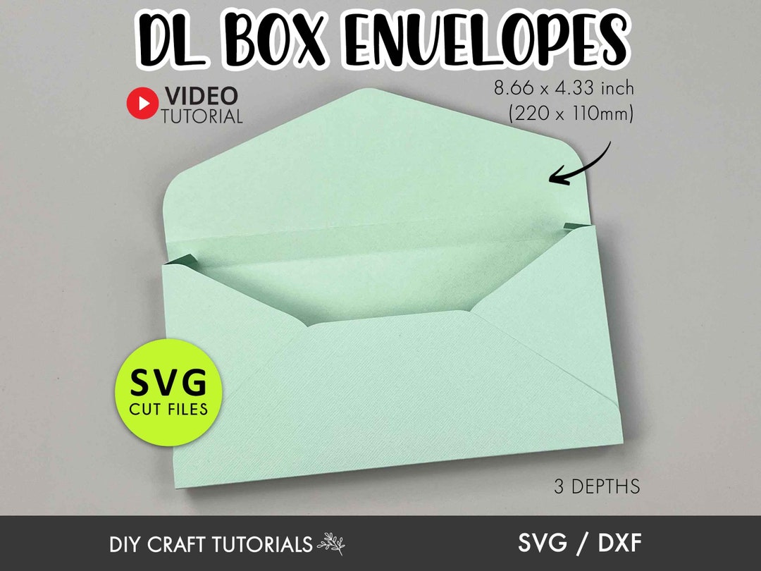 DL Box Envelope Svg, Rectangle Envelope SVG, 3D Envelope Box, Box ...