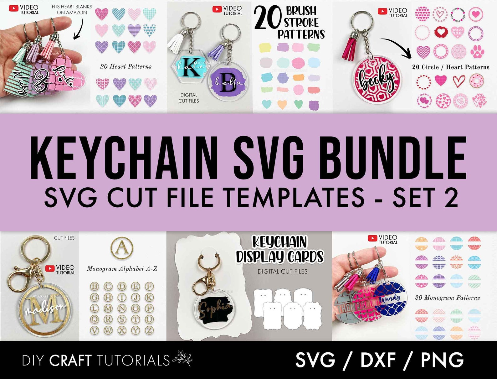 Keychain SVG Bundle Keychain Pattern SVG Keychain Svg - Etsy