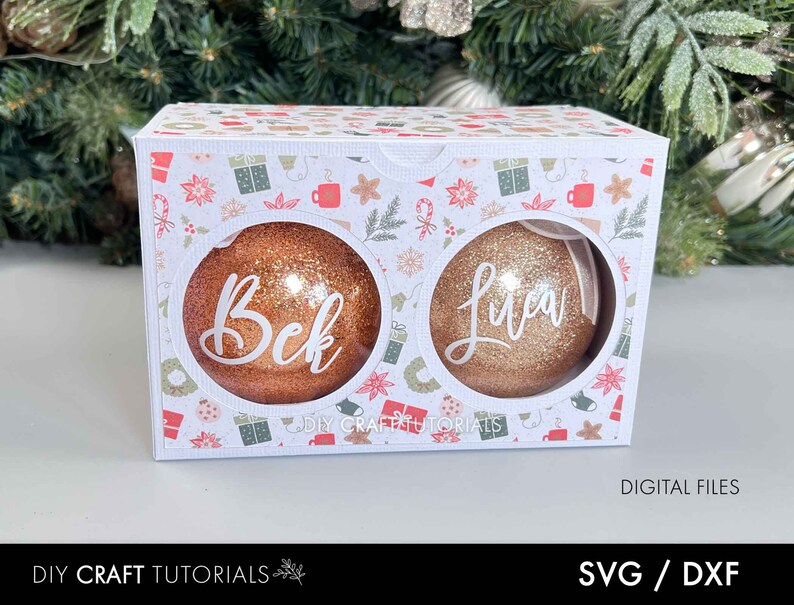 Ornament Box SVG Double Ornament Box SVG Christmas Ornament - Etsy