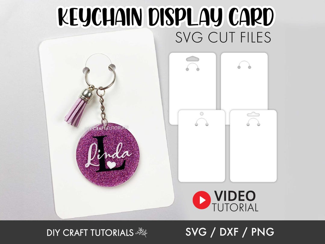 Keyring Display Card Svg, Keyring Display Card Template, Keychain ...