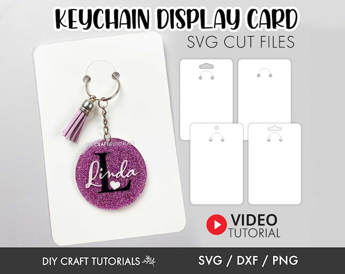 Beaded Keychain Display Card SVG Template: DIY Packaging - Etsy Canada