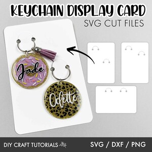 Double Keychain Display Card SVG, Keychain Packaging, Keychain Svg ...