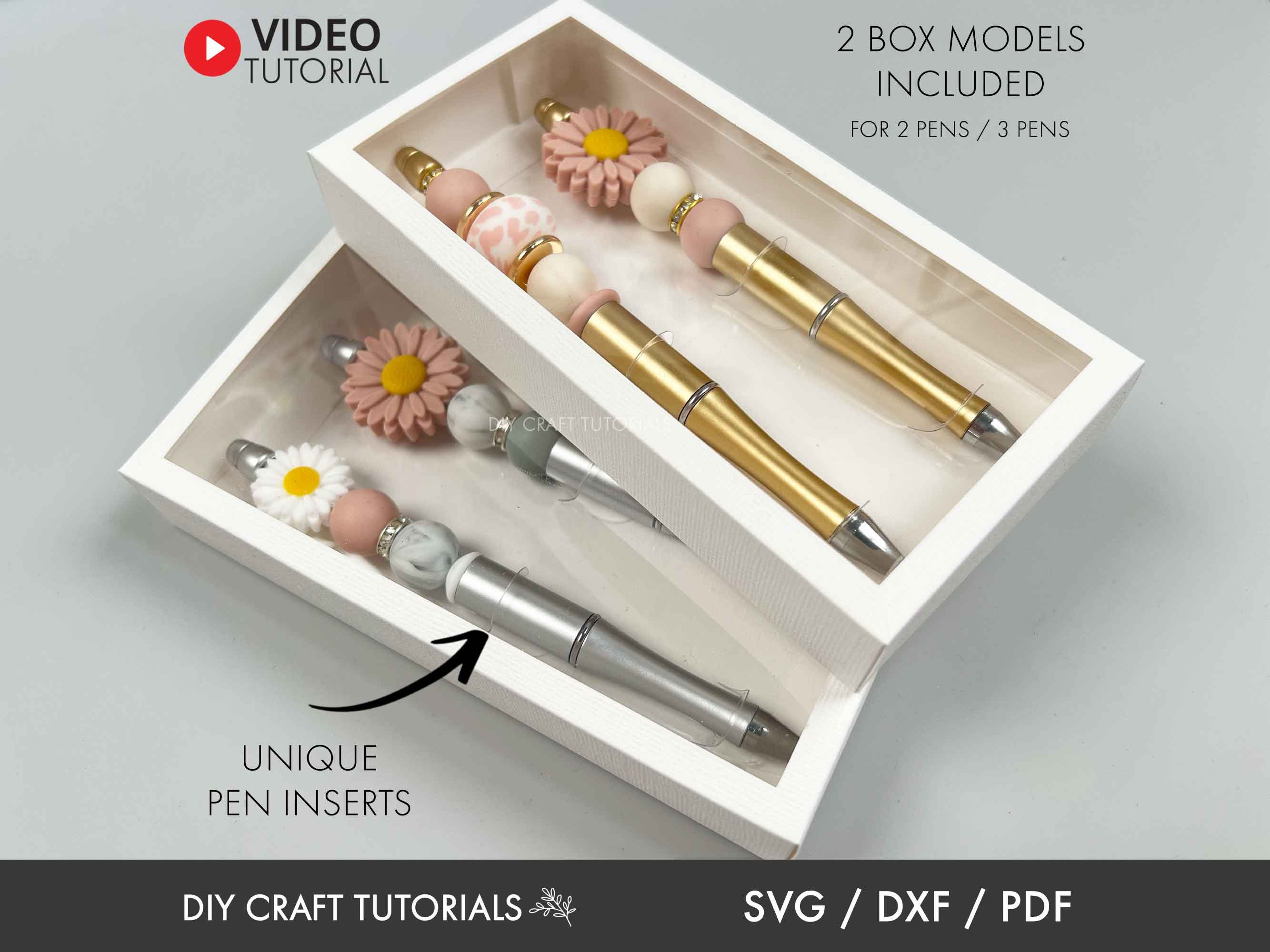 Beaded Pen Box Template: SVG Cut Files - Etsy