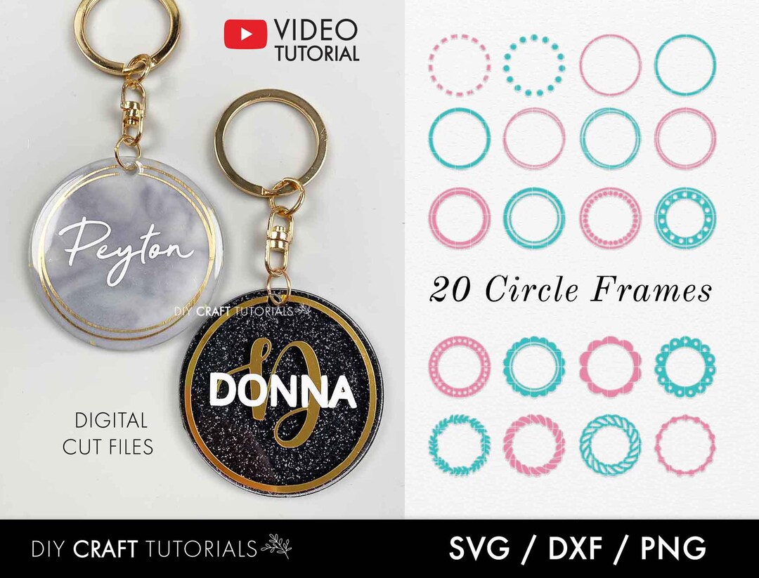 Keychain Patterns Svg Circle Frame Svg Round Pattern Svg - Etsy Australia