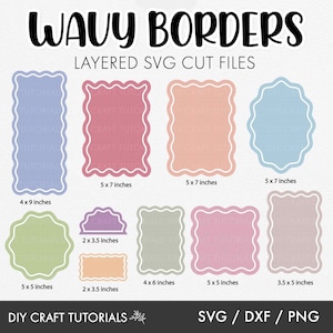 Wavy Invitation Svg, Wavy Shape Svg, Wavy Frame Svg, Wave Svg, Wavy ...