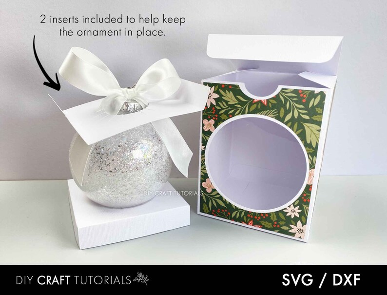 4 Ornament Box SVG Christmas Ornament Gift Box Svg - Etsy