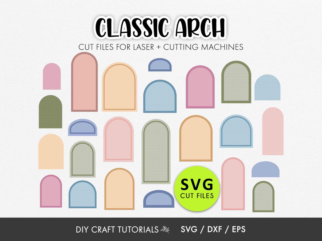 Classic Arch SVG Bundle | Layered Arch Shape Cut Files - Etsy Australia