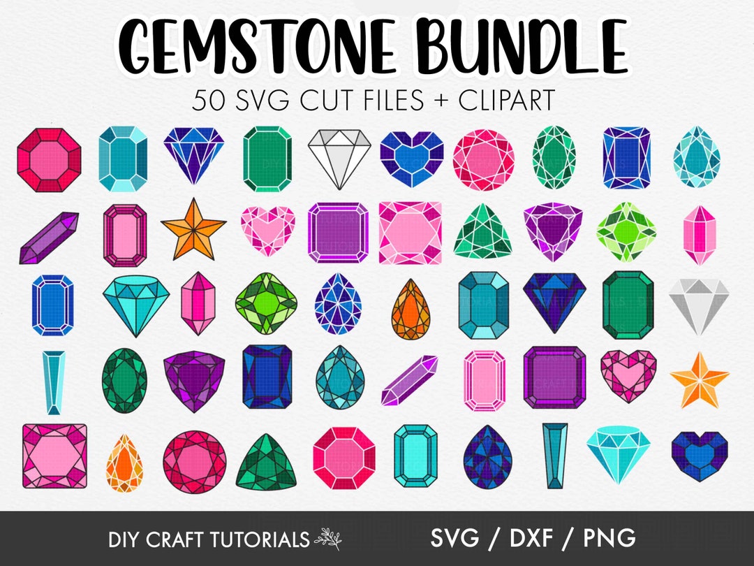 Gemstone Svg Bundle, Gem Svg, Crystal Svg, Jewel Svg, Diamond Svg ...