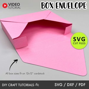 Box Envelope SVG Templates - 5 Sizes, 3d Envelope Box, Envelope Box ...