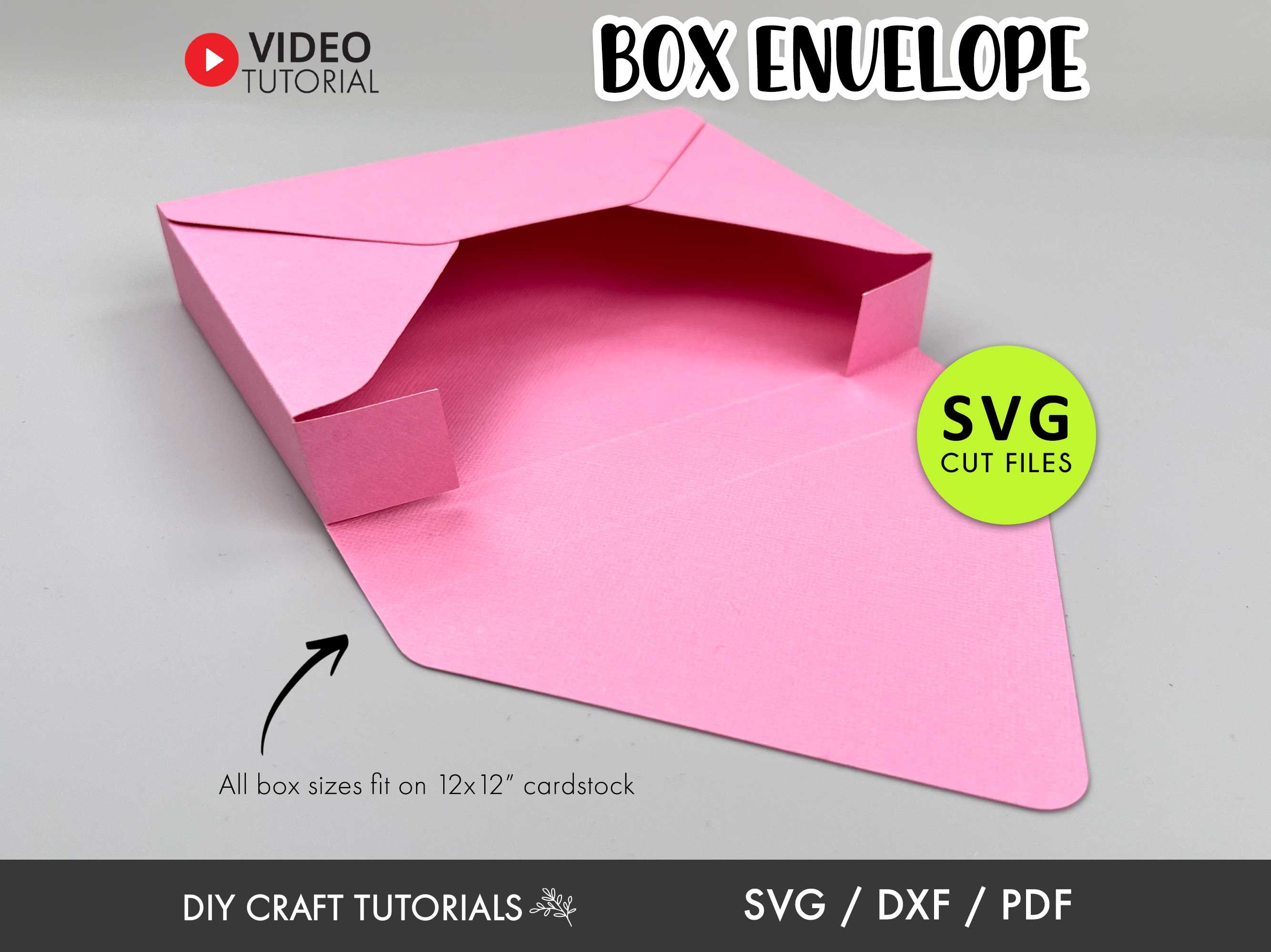 Box Envelope SVG Templates - 5 Sizes, 3d Envelope Box, Envelope Box ...