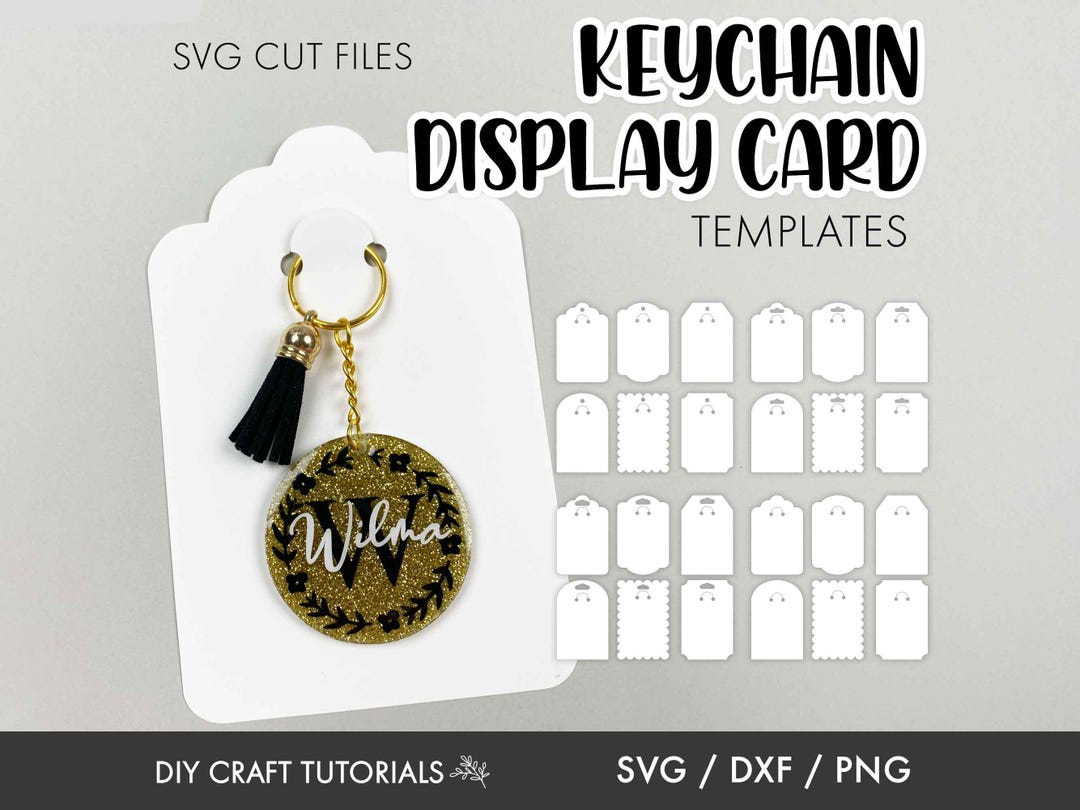Keychain Display Card Svg, Keychain Display Card Template, Keychain ...