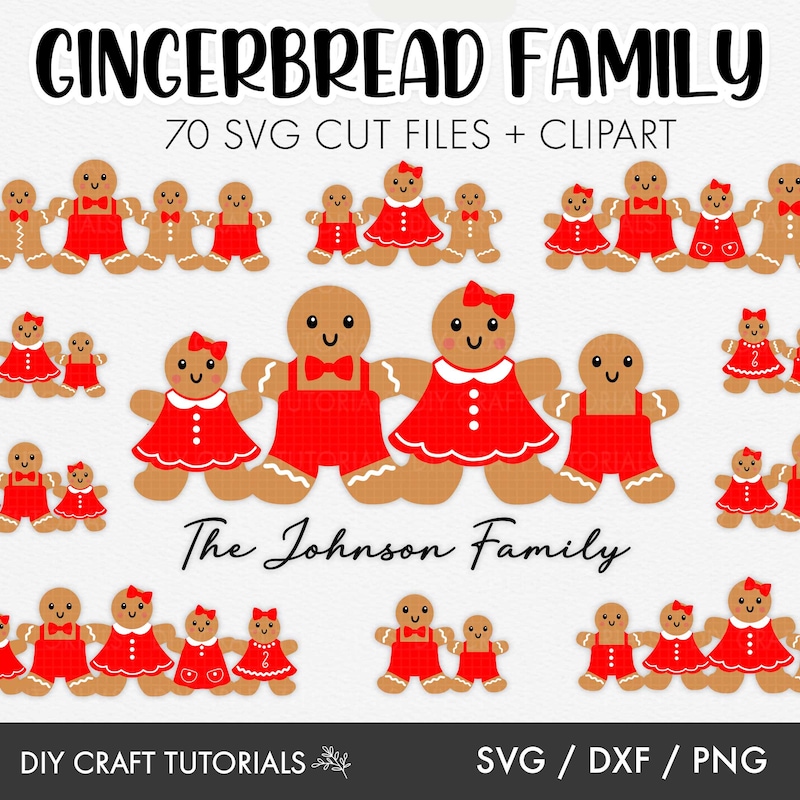 Gingerbread Family - Etsy