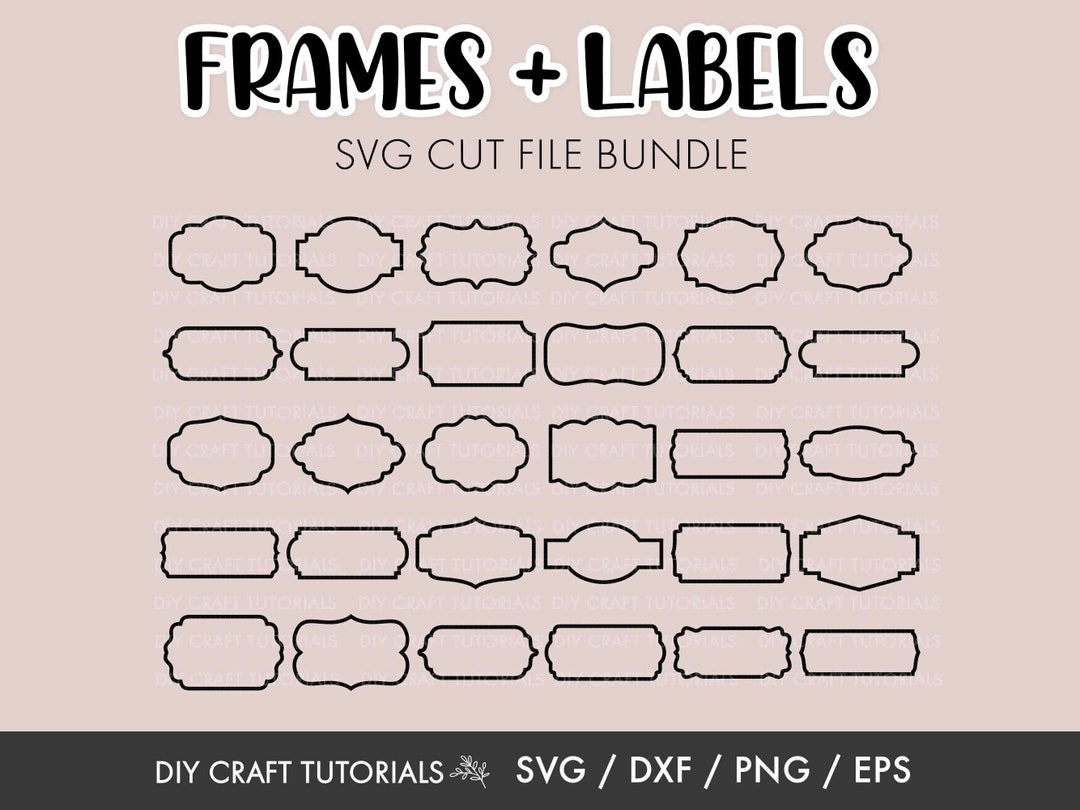 Frames SVG Bundle: Vintage Labels, Banner, Photo Frame Cut Files - Etsy