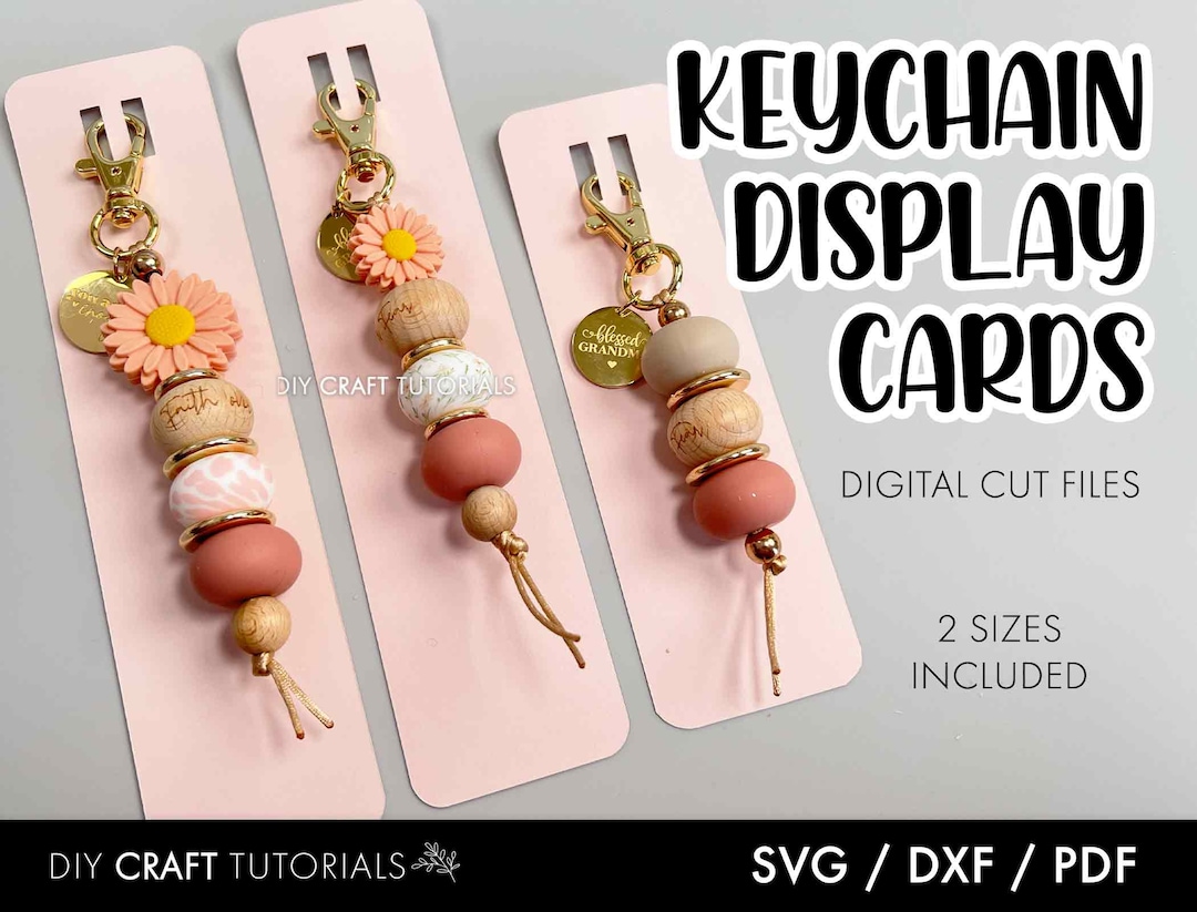 Keychain Display Card SVG, Beaded Keychain Display Card Svg, Keyring ...