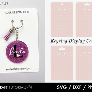 Keyring Display Card Svg, Keyring Display Card Template, Keychain ...