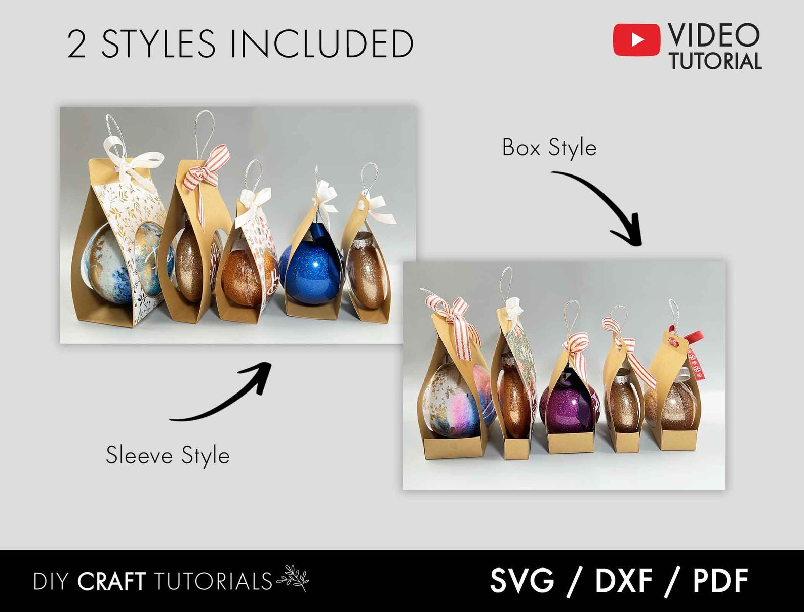 Ornament Holder SVG Bundle 5 Sizes Ornament Box Template - Etsy