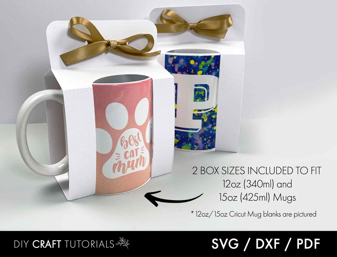 12oz and 15oz MUG BOX SVG Mug Press Svg Mug Holder Svg Gift | Etsy UK