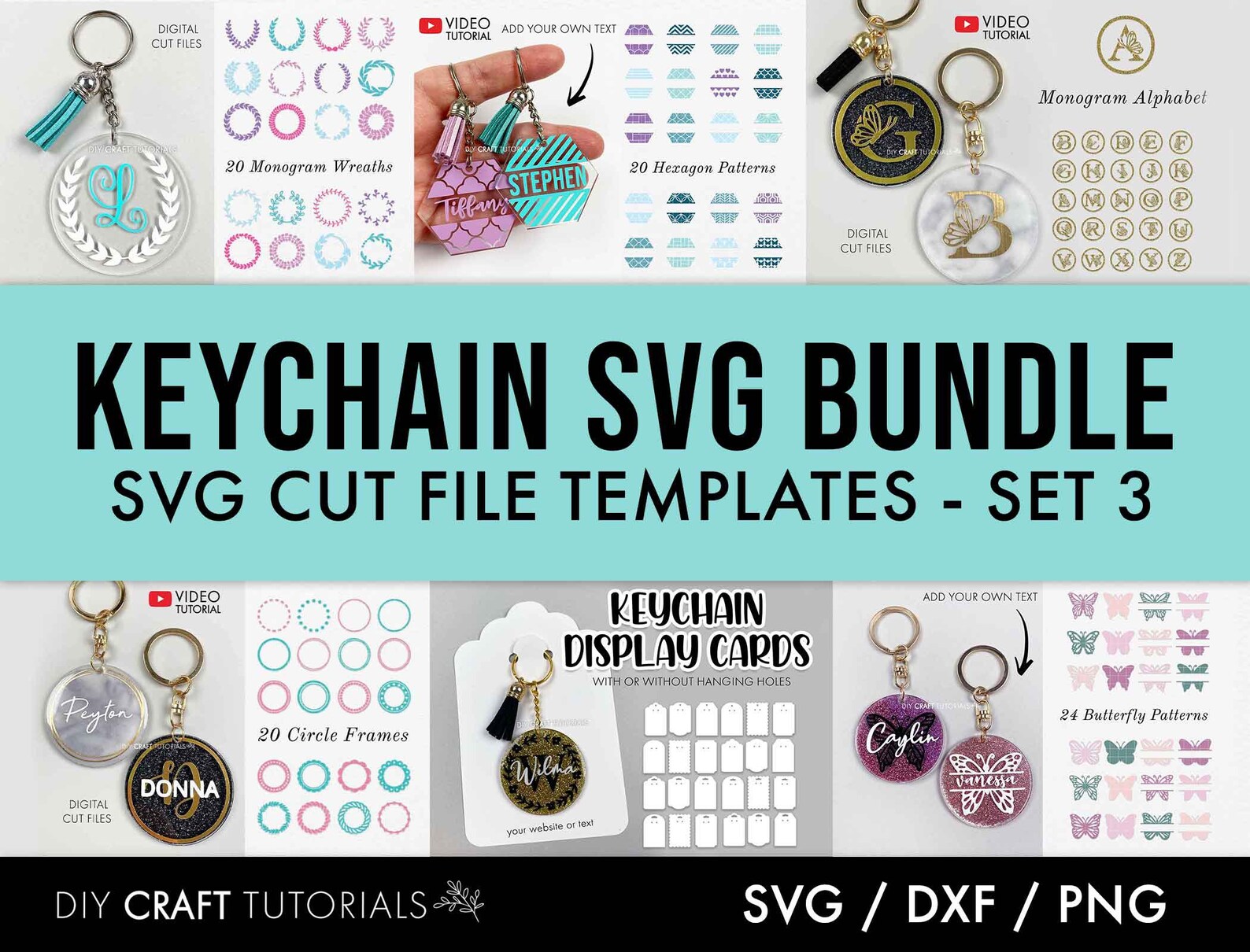Keychain Pattern SVG Bundle Keychain SVG Bundle Keychain - Etsy Australia