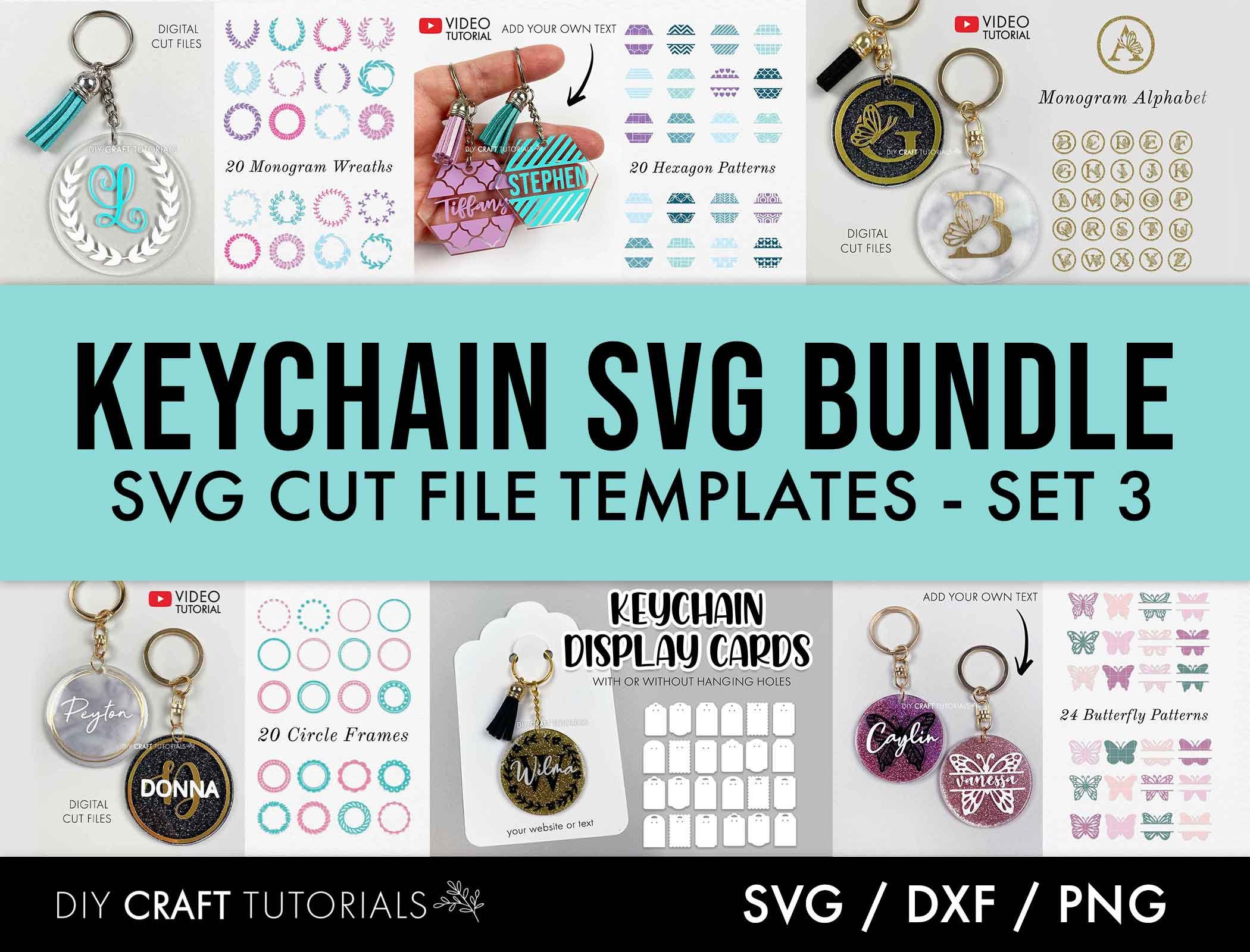Keychain Pattern SVG Bundle Keychain SVG Bundle Keychain - Etsy Australia
