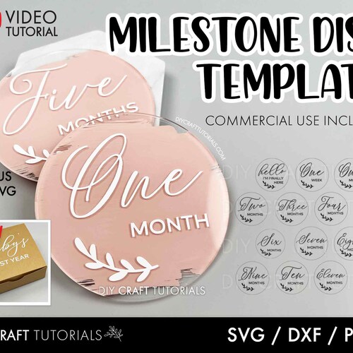 Baby Milestone Rounds Svg Baby Announcement Svg Hello - Etsy Australia
