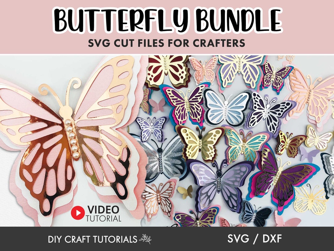 Butterfly SVG Bundle, Butterfly SVG, 3D Butterfly Svg, Butterflies Svg ...