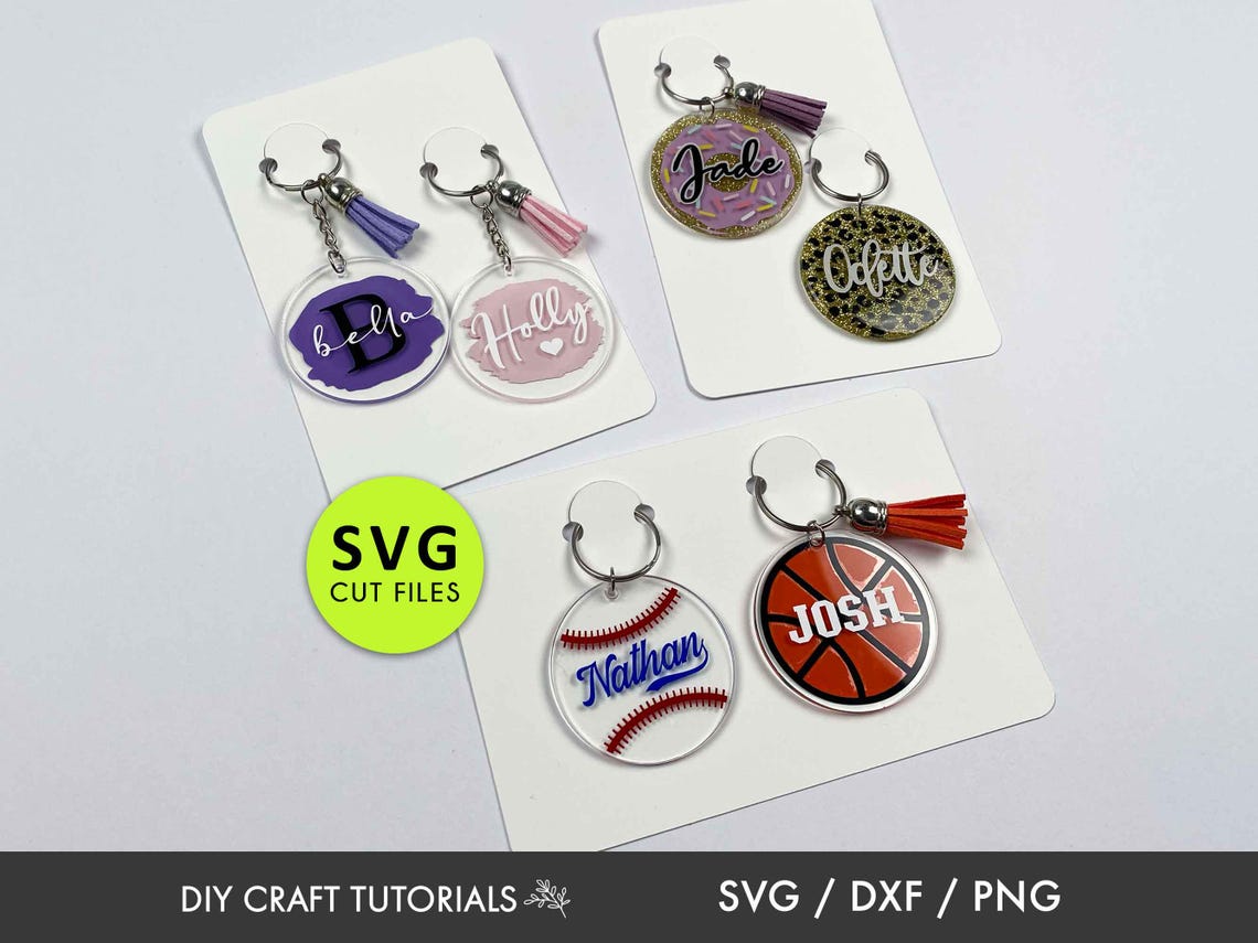 Double Keychain Display Card SVG: Packaging Template (4x6") - Etsy ...