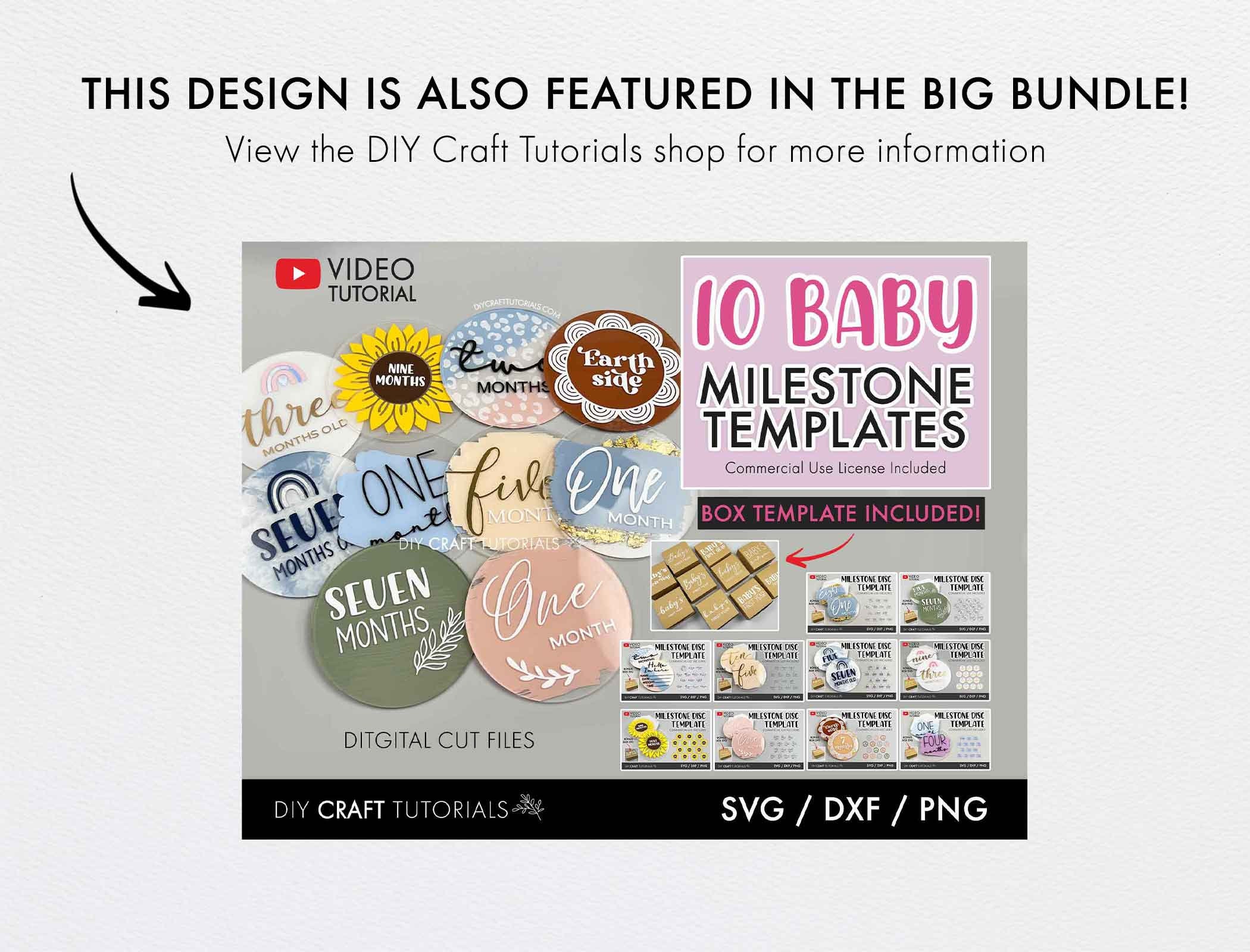 Milestone Box Template Milestone Box SVG Milestone Discs | Etsy Canada