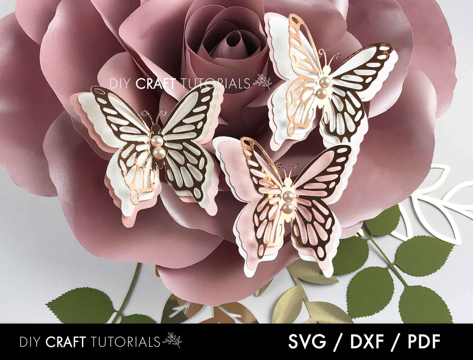 Butterfly SVG 3D Butterfly Svg Butterfly Template - Etsy