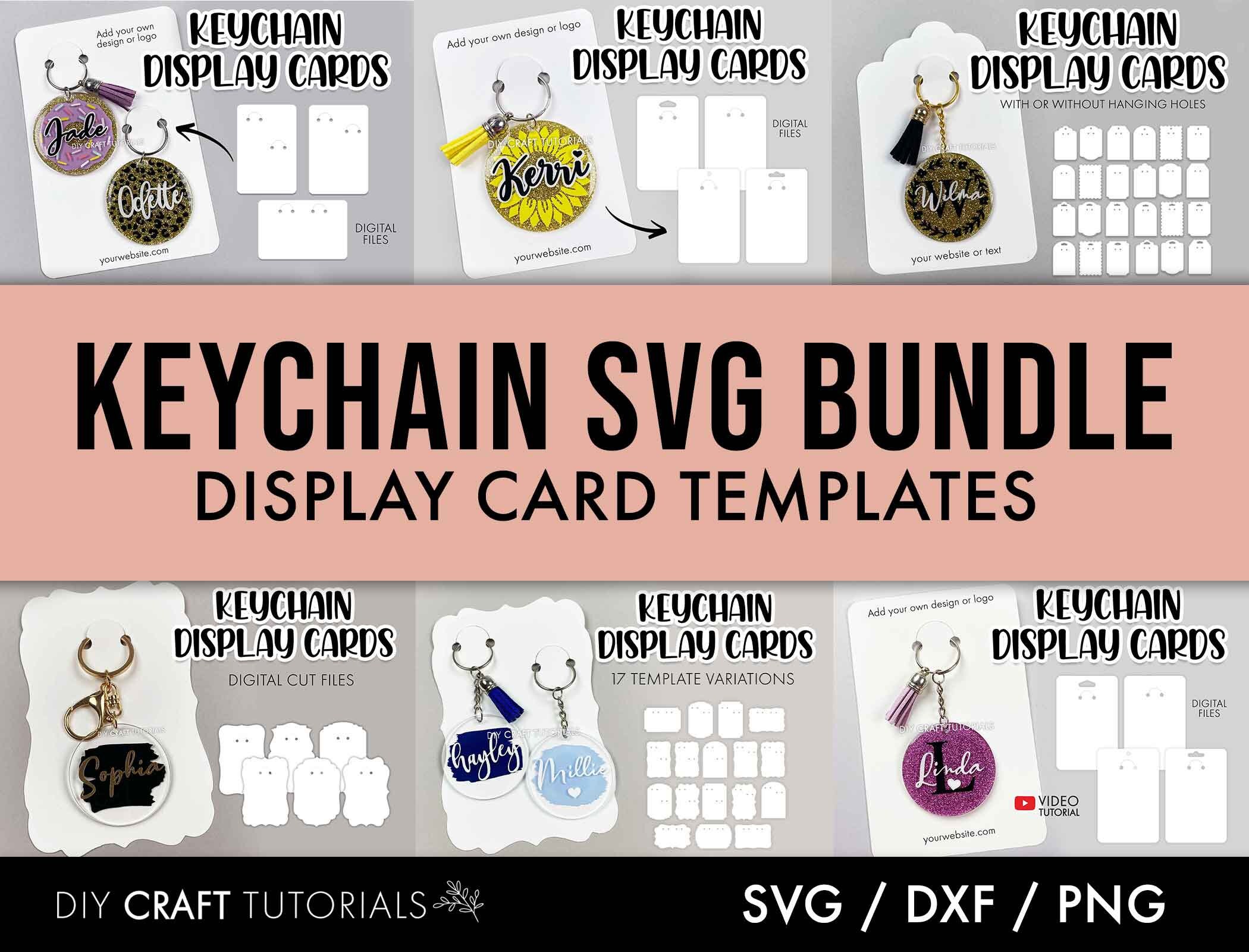 Keychain Display Card SVG BUNDLE Keyring Display Card - Etsy Australia
